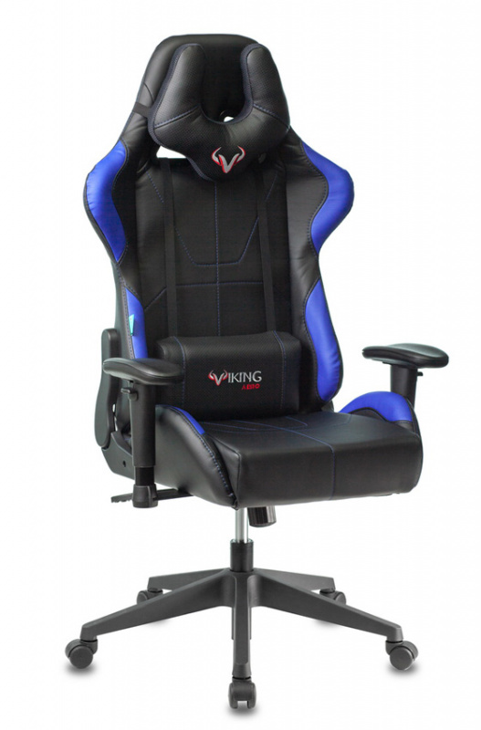 Кресло игровое ZOMBIE VIKING 5 AERO BLUE черный/синий искусственная кожа