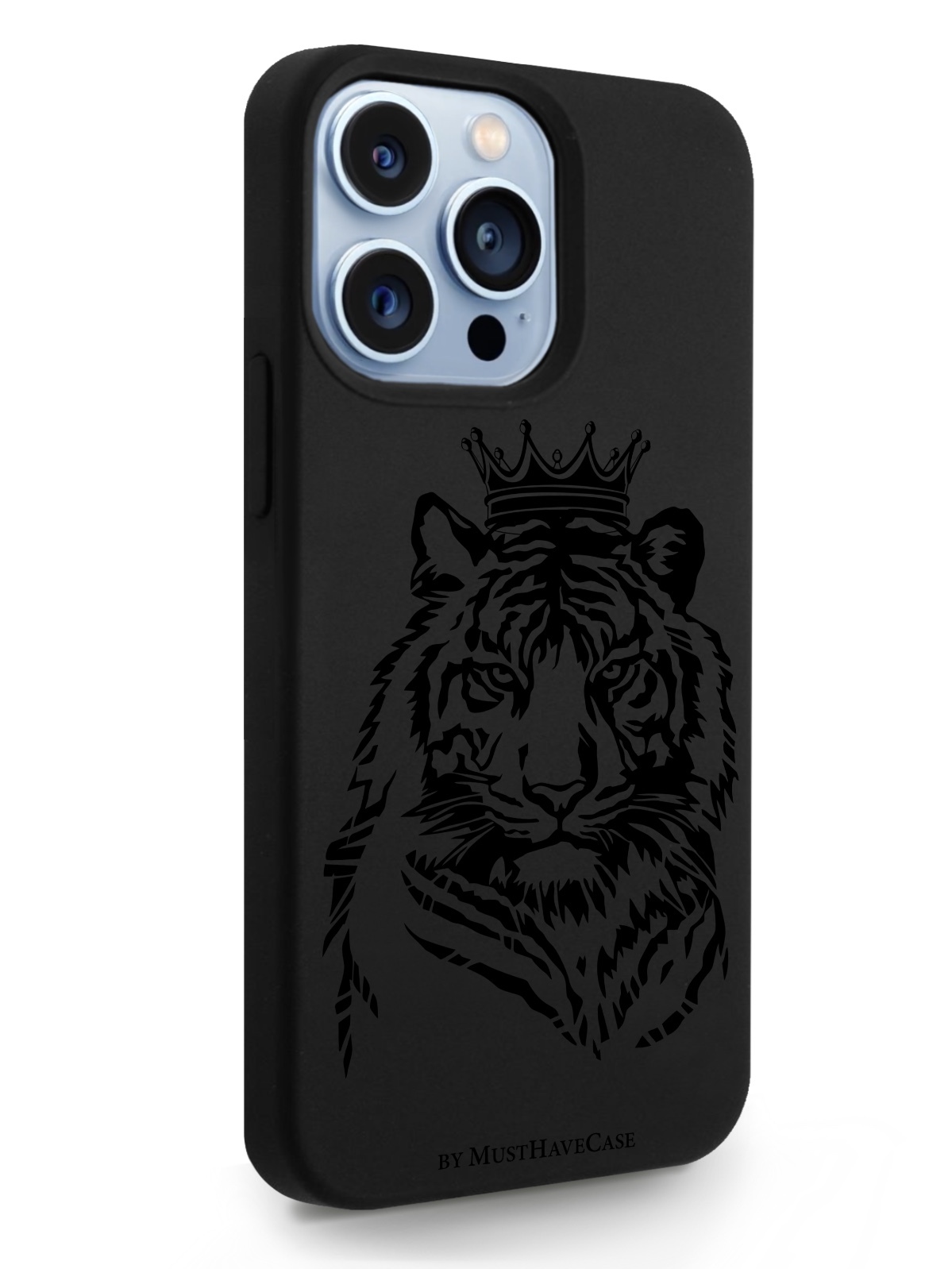 Чехол MustHaveCase для iPhone 13 Pro Тигр с Короной черный