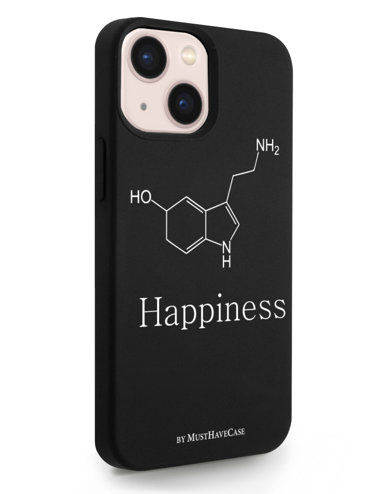 Чехол MustHaveCase для iPhone 13 Mini Молекула счастья черный