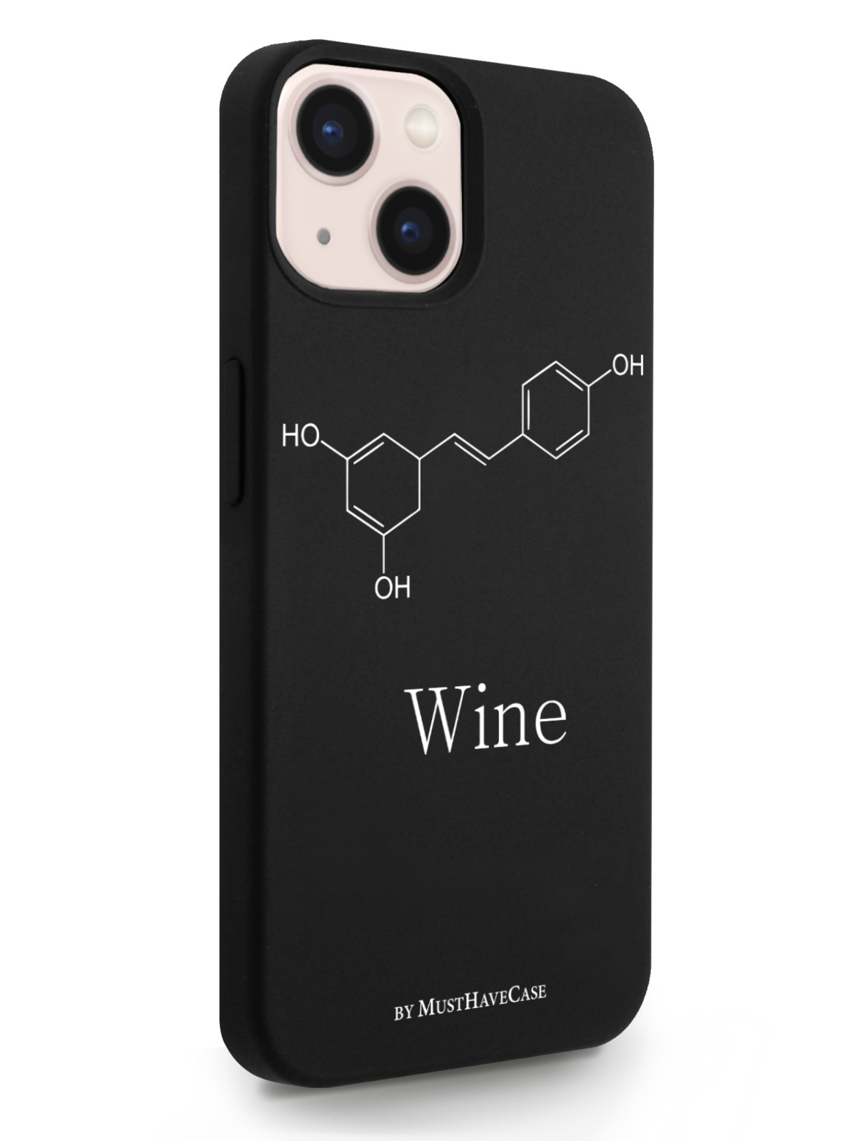Чехол MustHaveCase для iPhone 13 Молекула вина черный