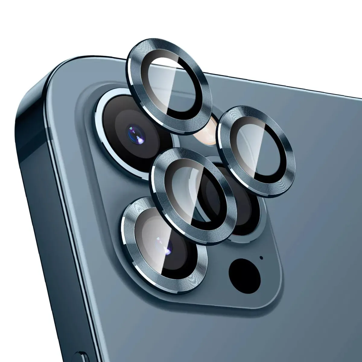 Защитное стекло линзы QVATRA на камеру iPhone 11 Pro Max Синий