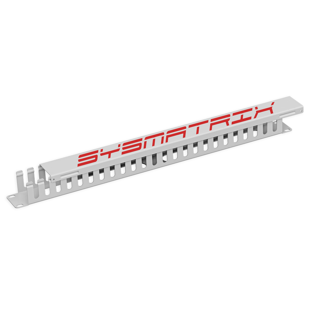 Кабельный органайзер SYSMATRIX SA 0020.011 19" 1U с крышкой, Grey RAL 7035