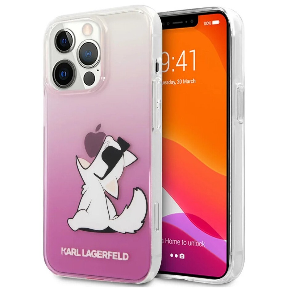 Чехол CG Mobile Karl Lagerfeld PC/TPU Choupette Fun Hard iPhone 13 Pro Max, Розовый