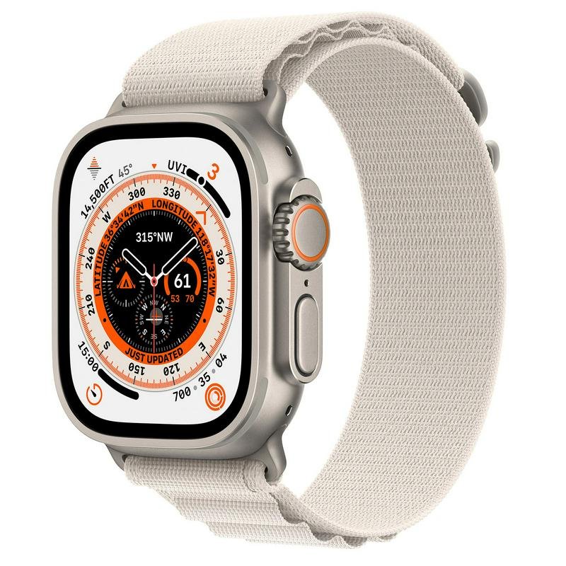 Смарт - часы Apple Watch Ultra GPS + Cellular 49мм Titanium Case with Starlight Alpine - S