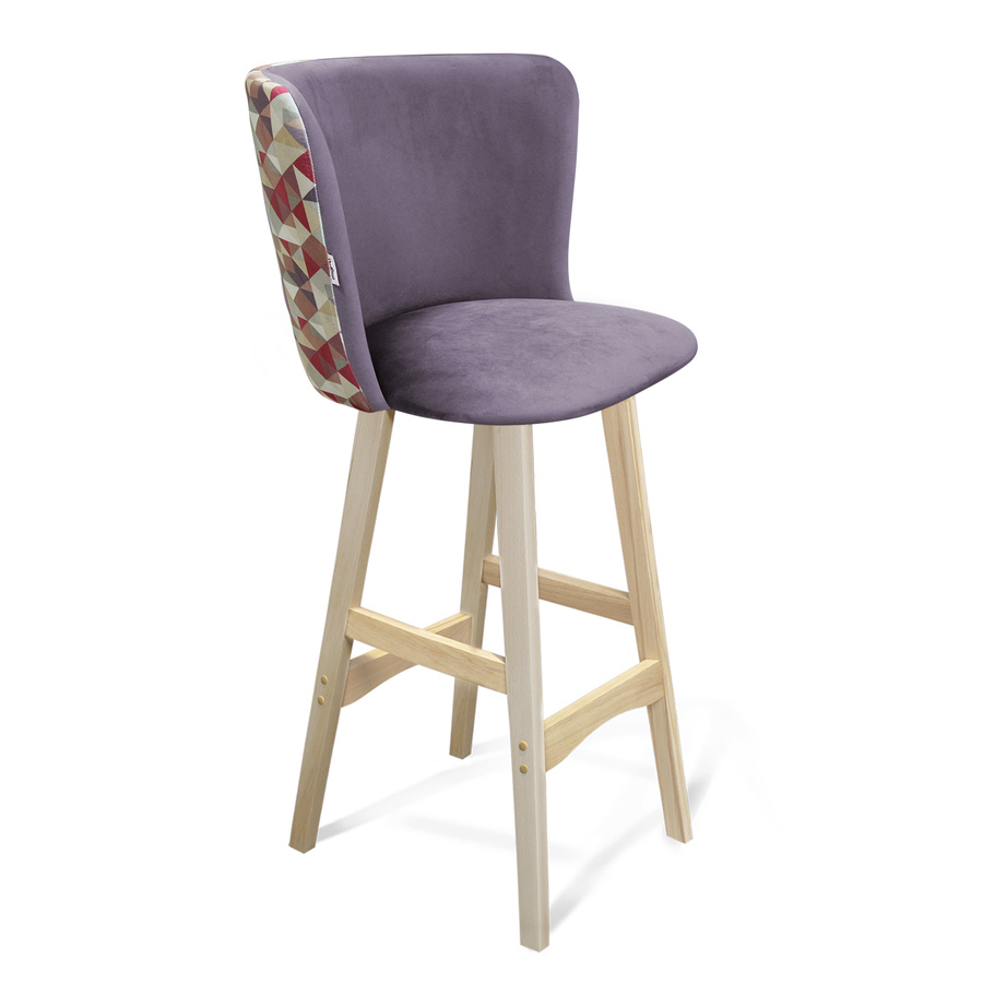 Барный стул Sheffilton 205280, прозрачный лак/сумеречная орхидея