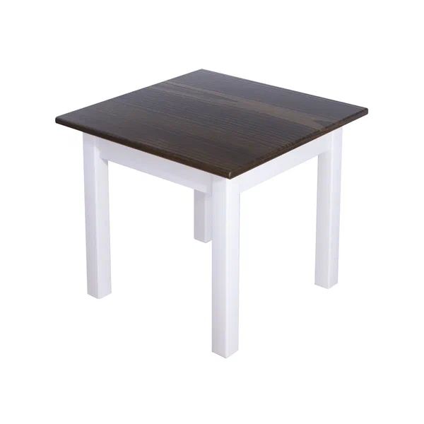 журнальный стол Solarius Классика квадратный 60х60х44, цвет темного дуба с белыми ножками