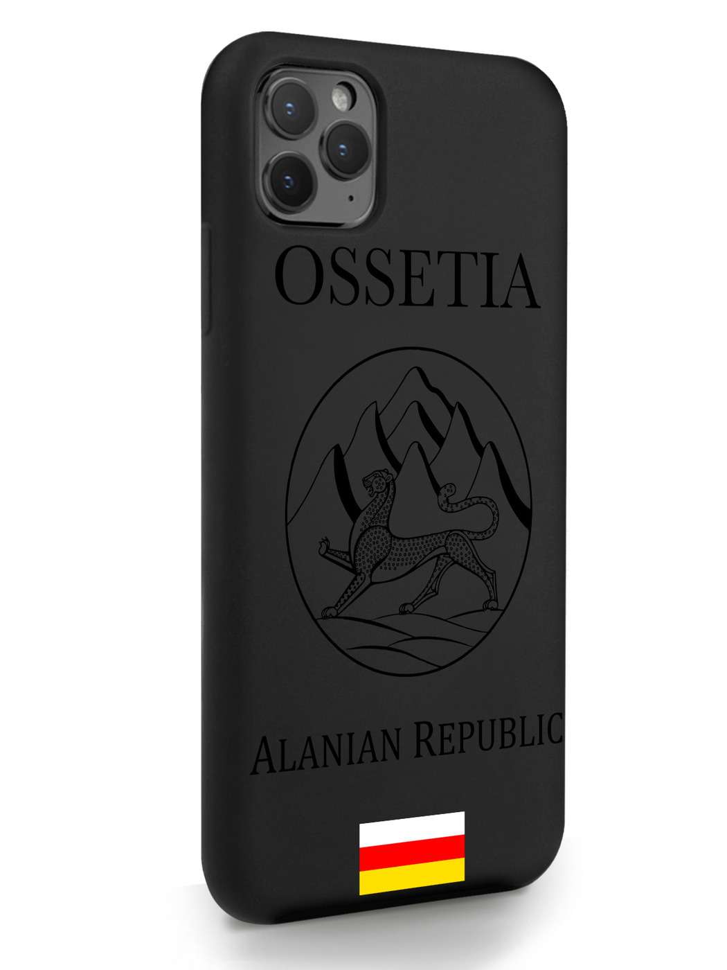 Чехол MustHaveCase для iPhone 11 Pro Max Черный лаковый Герб Северной Осетии черный