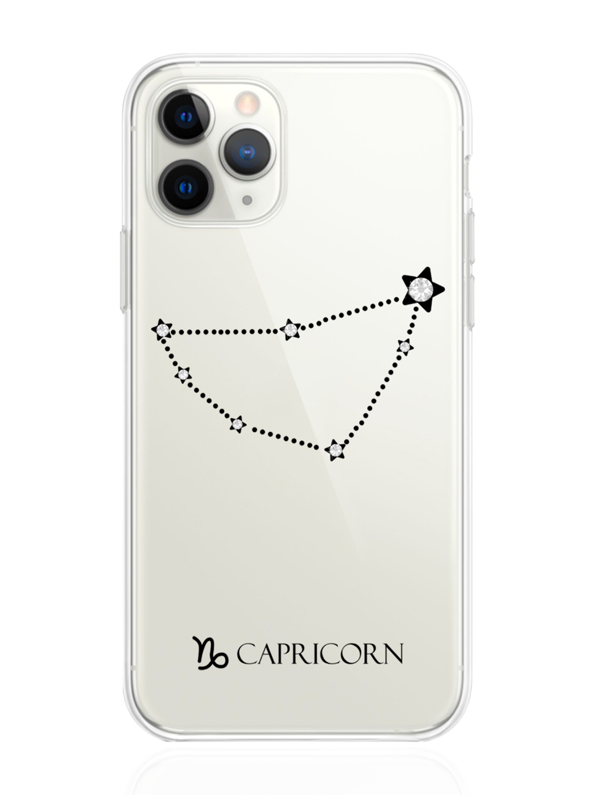 Чехол с инкрустацией кристаллами Lux для iPhone 11 Pro Козерог Capricorn