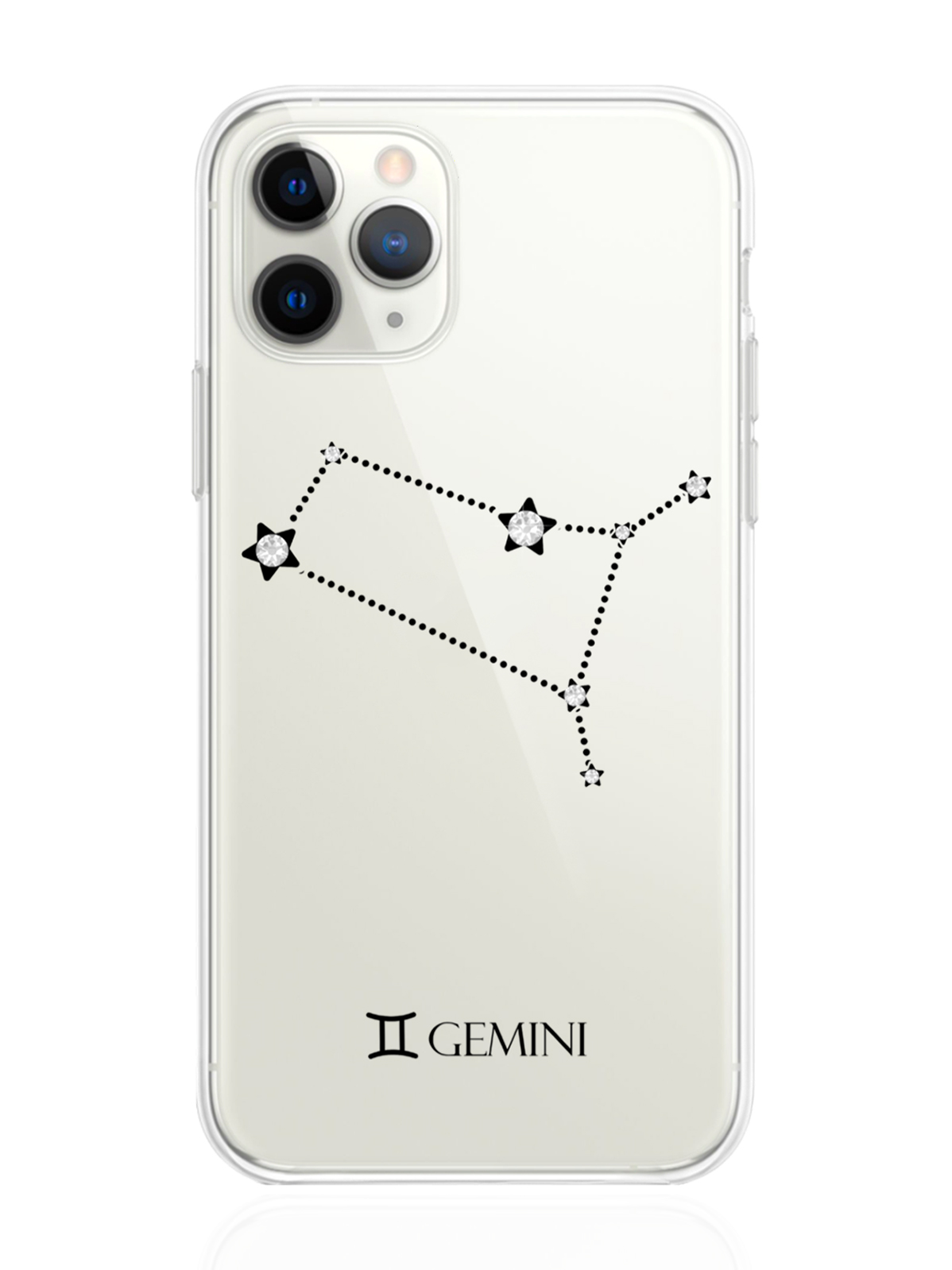 Чехол с инкрустацией кристаллами Lux для iPhone 11 Pro Близнецы Gemini