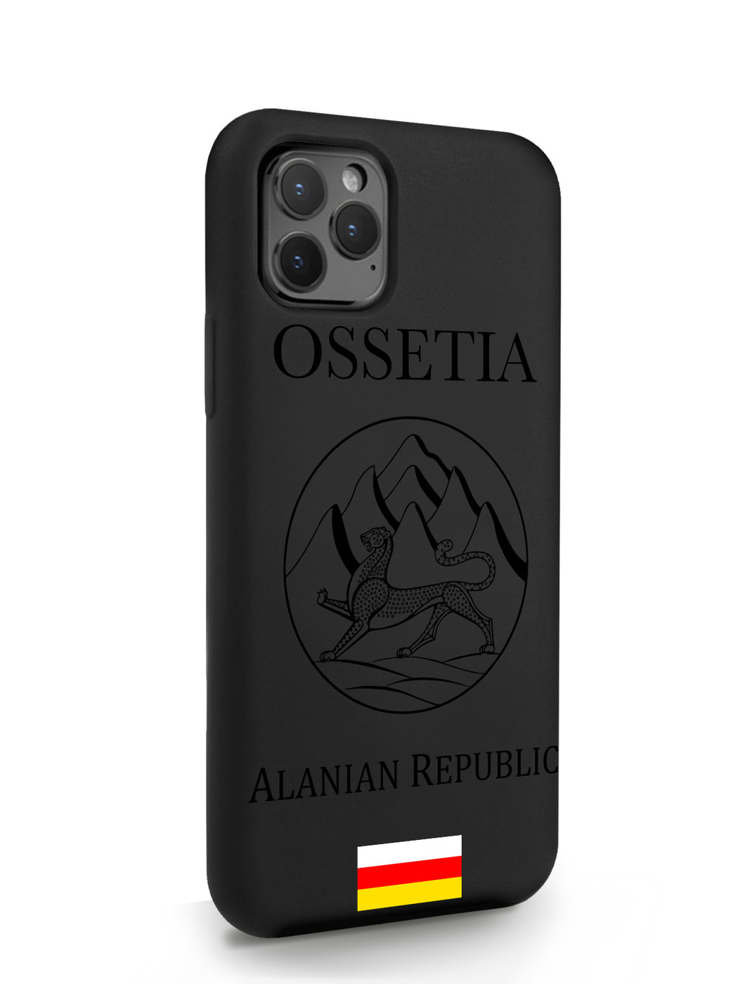 Чехол MustHaveCase для iPhone 11 Pro Черный лаковый Герб Северной Осетии черный
