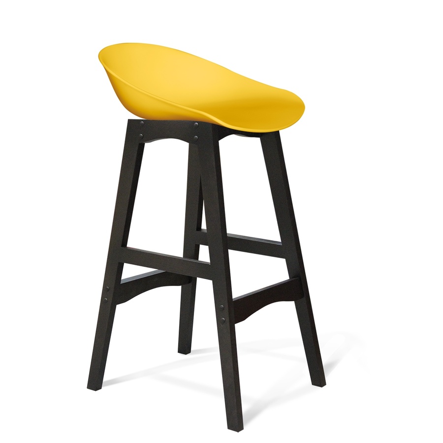 Барный стул Sheffilton 990983, венге/желтый