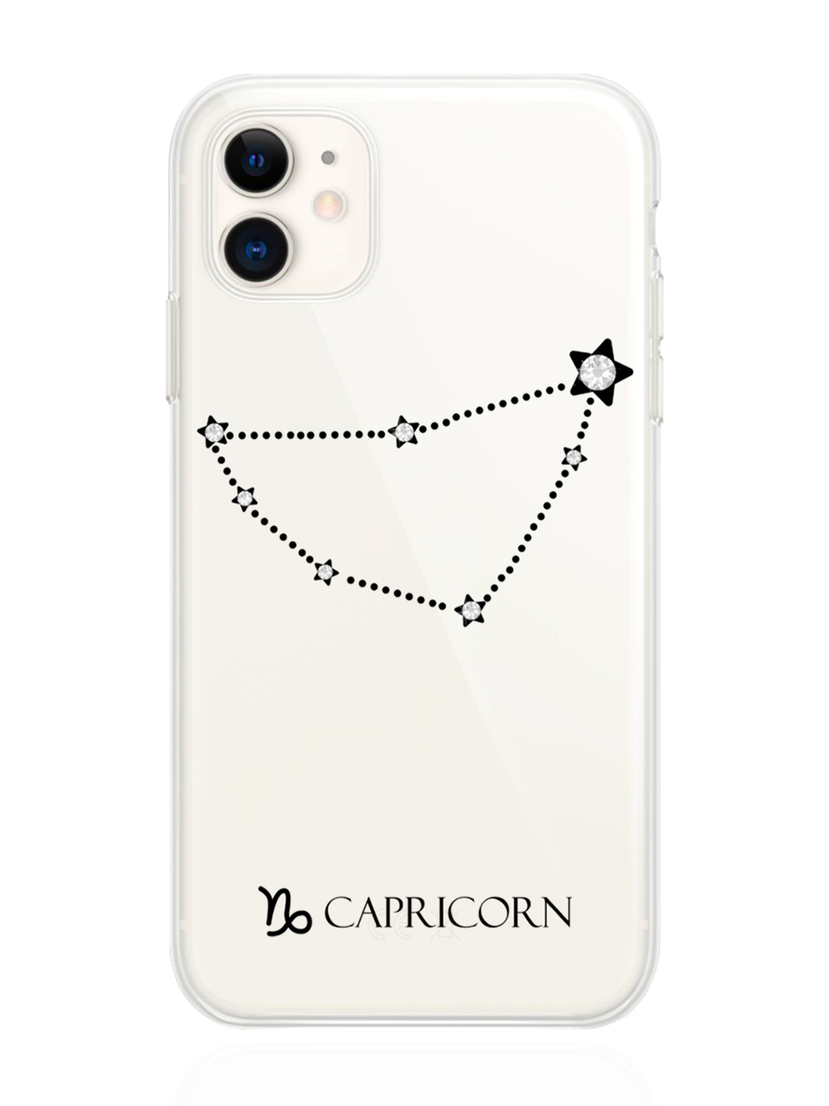 Чехол с инкрустацией кристаллами Lux для iPhone 11 Козерог Capricorn