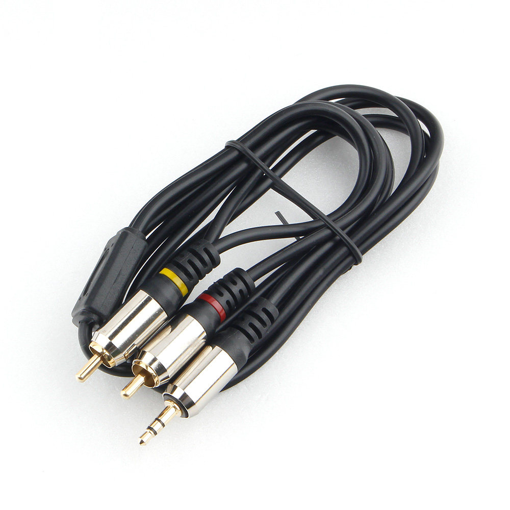 Кабель AUX Cablexpert CCAB-02-35M2RM-2MB 3.5 mm jack/2 RCA 2м Black