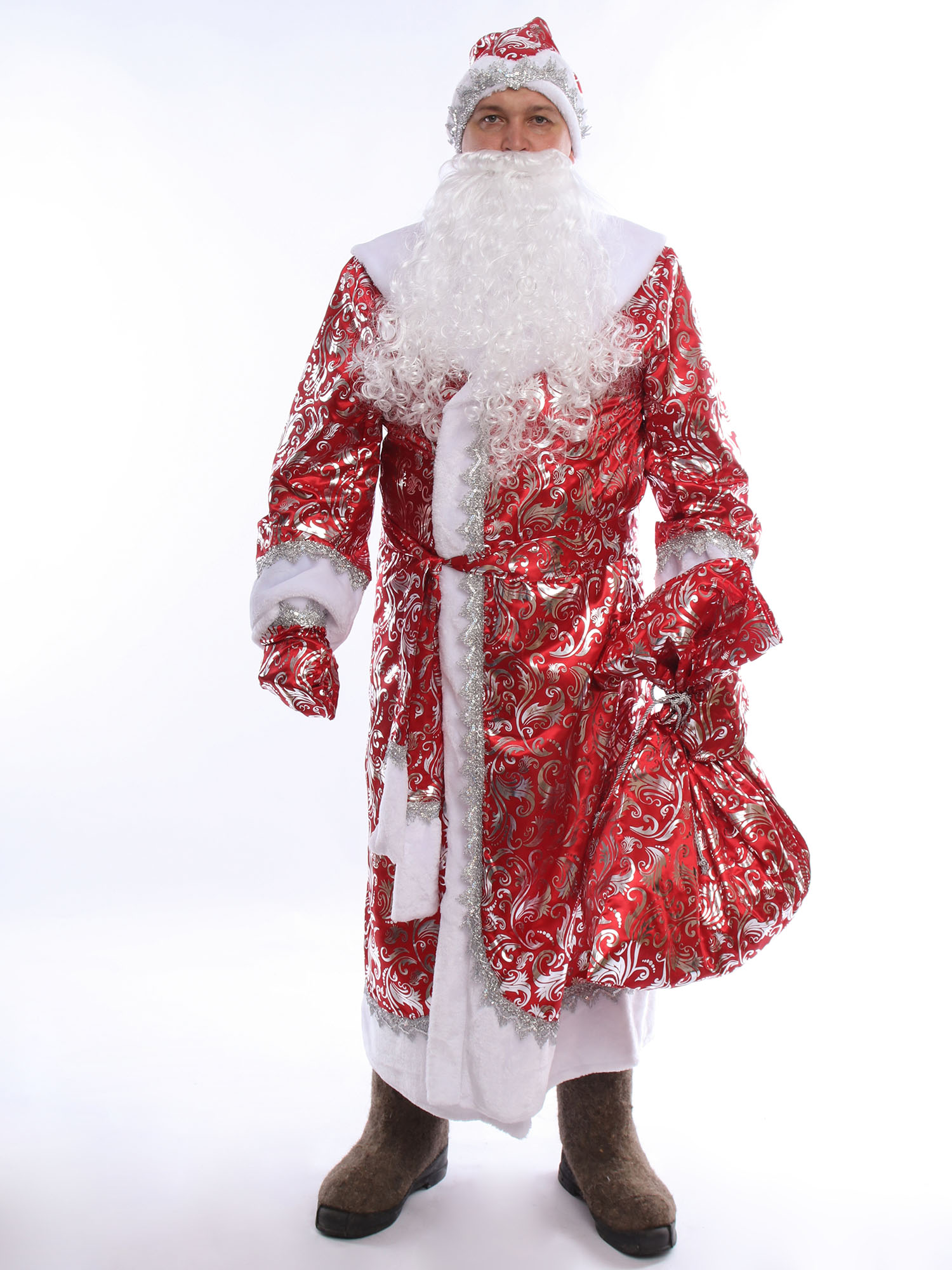 Костюм карнавальный мужской Batik 3009 к-18 Дед Мороз, красный, 54-56 RU
