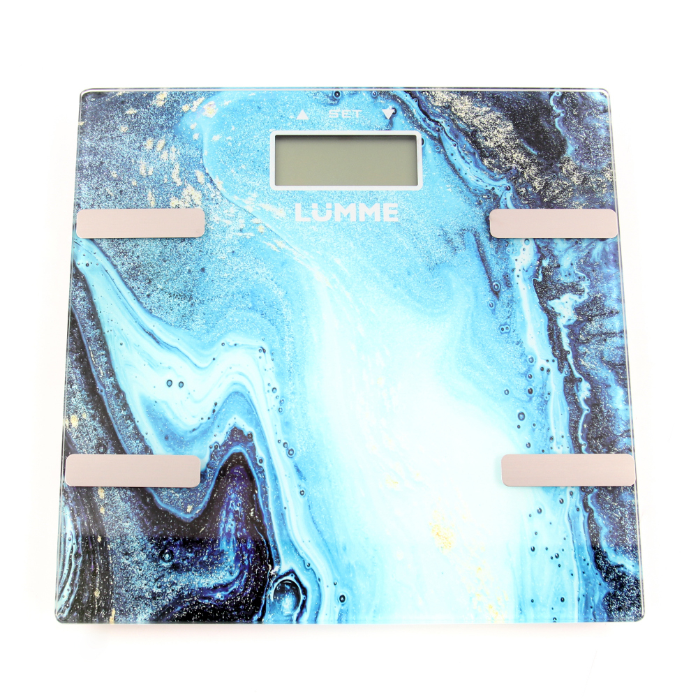 Весы напольные Lumme LU-1333 синий мрамор