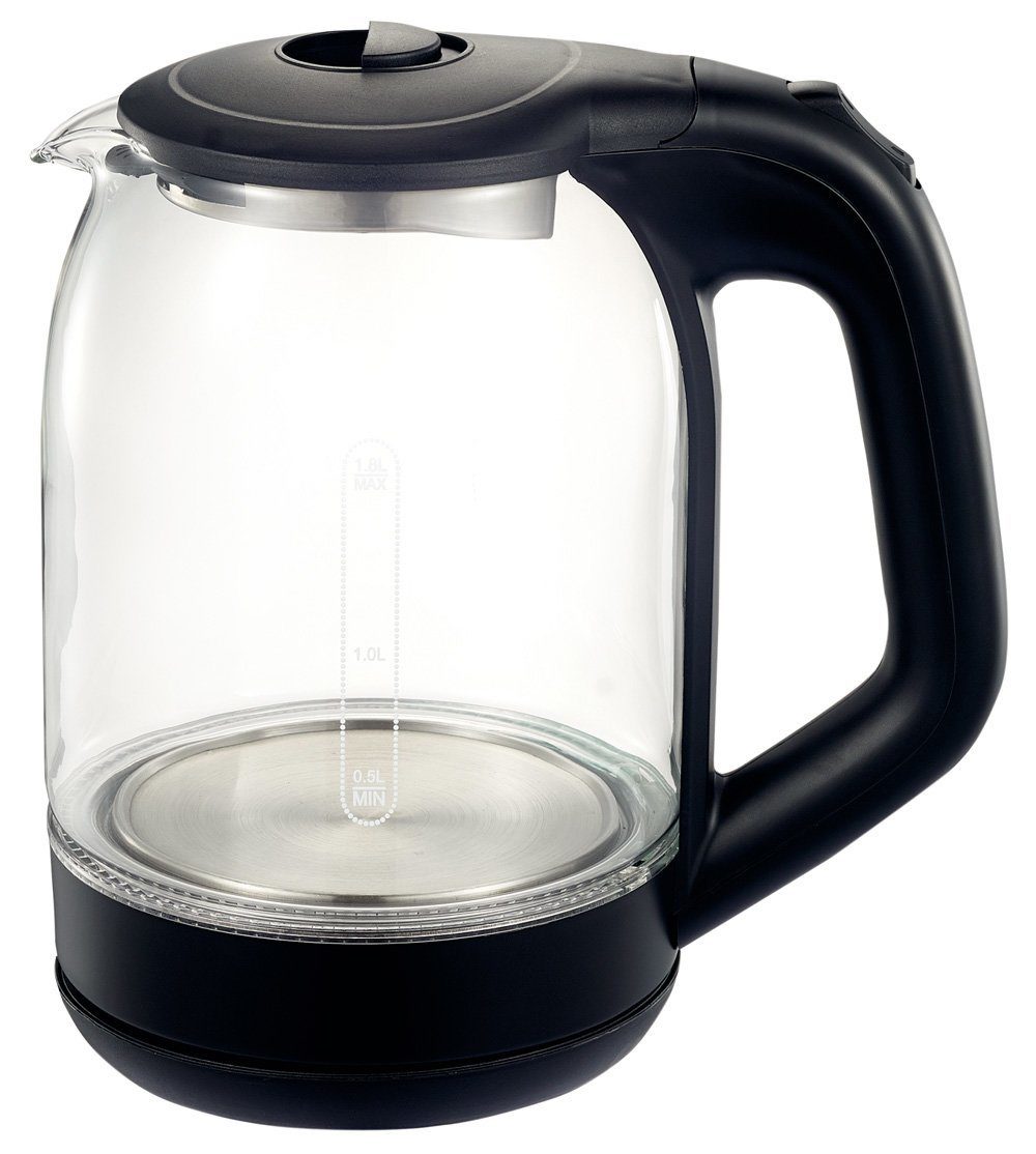 Чайник электрический Добрыня DO-1238B 1.8 л Transparent, Black