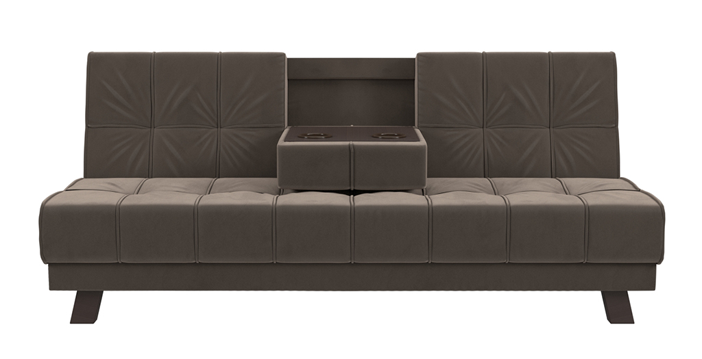 Диван-кровать 4Home Винсент, 188x85x88 см, Книжка, коричневый, велюр
