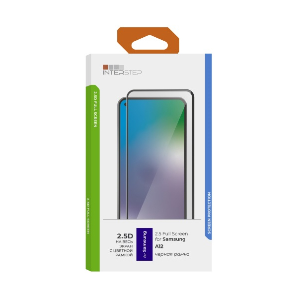 Защитное стекло InterStep Full Screen Cover для Samsung A12 IS-TG-SAM000A12-02AFB0-ELGD00