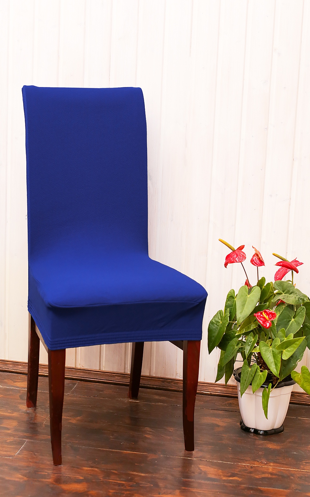 Чехол на стул LuxAlto Jacquard, синий
