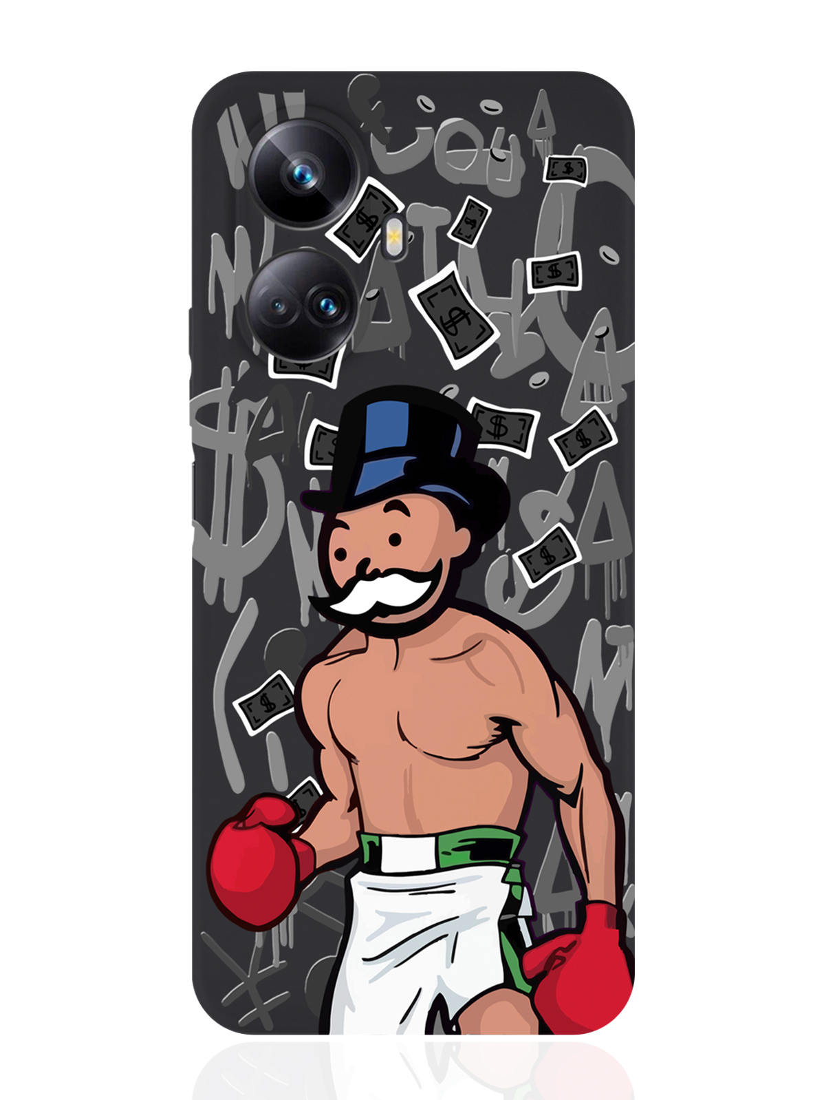 Чехол MustHaveCase для Realme 10 Pro Monopoly Boxing/Монополия Боксер черный
