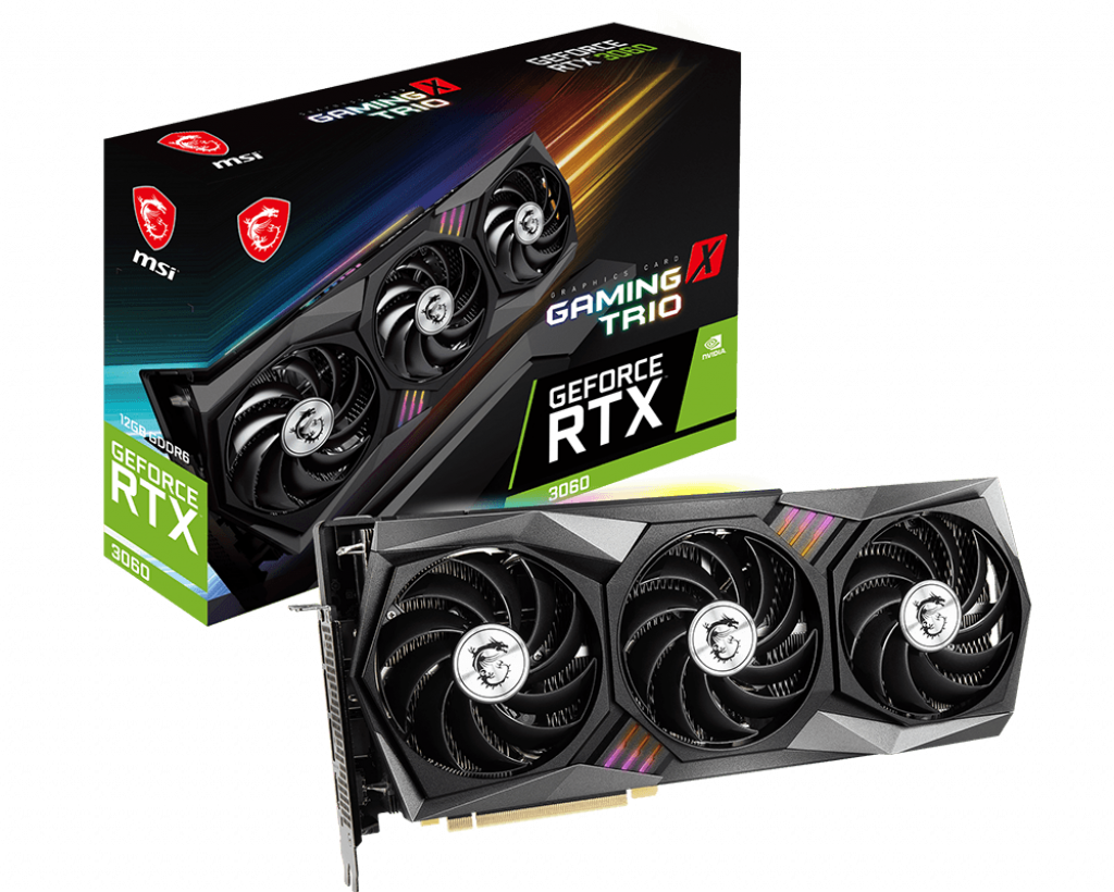 Видеокарта MSI NVIDIA GeForce RTX 3060 Gaming Z TRIO (LHR) (RTX 3060 GAMING X TRIO 12G)