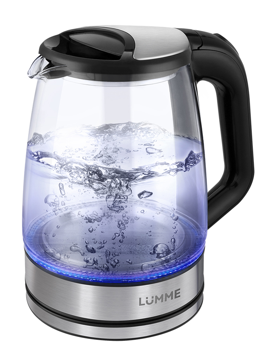 Чайник электрический LUMME LU-164 2.2 л серебристый, черный