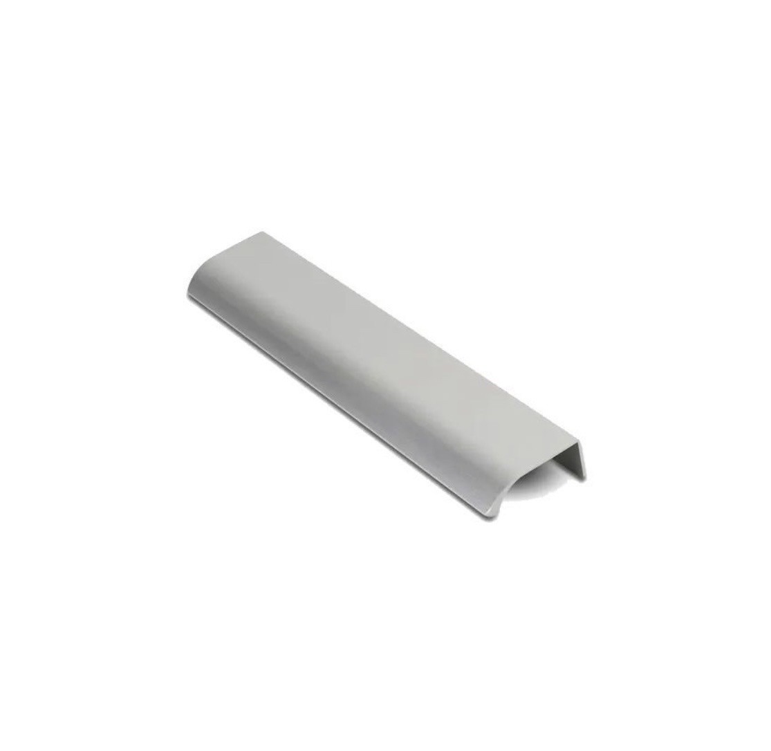 Ручка мебельная торцевая 150 мм, межцентровое расстояние 128 мм, матовый алюминий, 1шт.