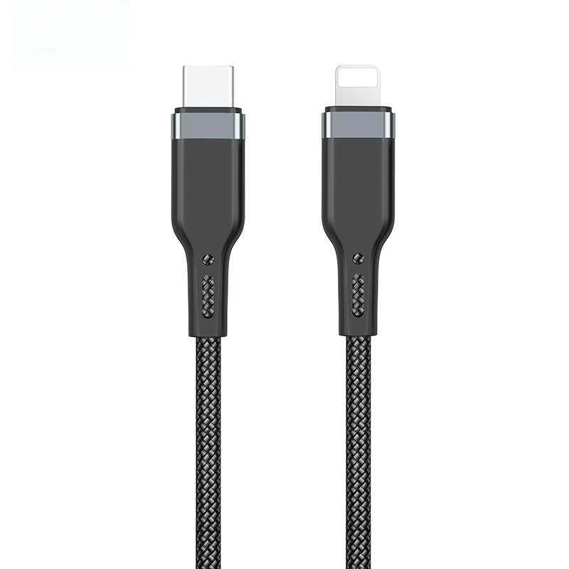 Кабель USB - USB Type-C/Lightning Wiwu PT04 0.3 м черный