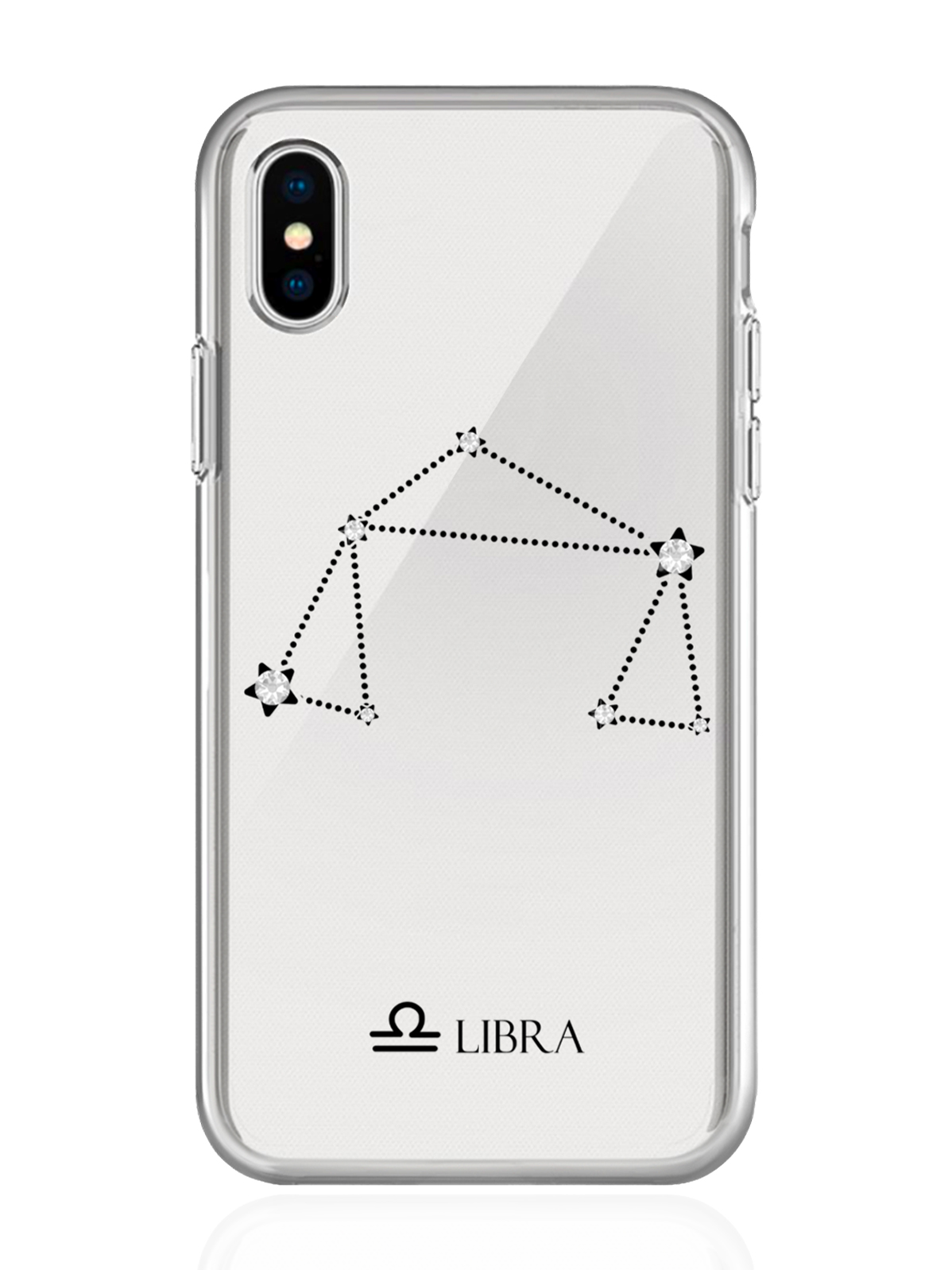 Чехол с инкрустацией кристаллами Lux для iPhone X/XS Весы Libra