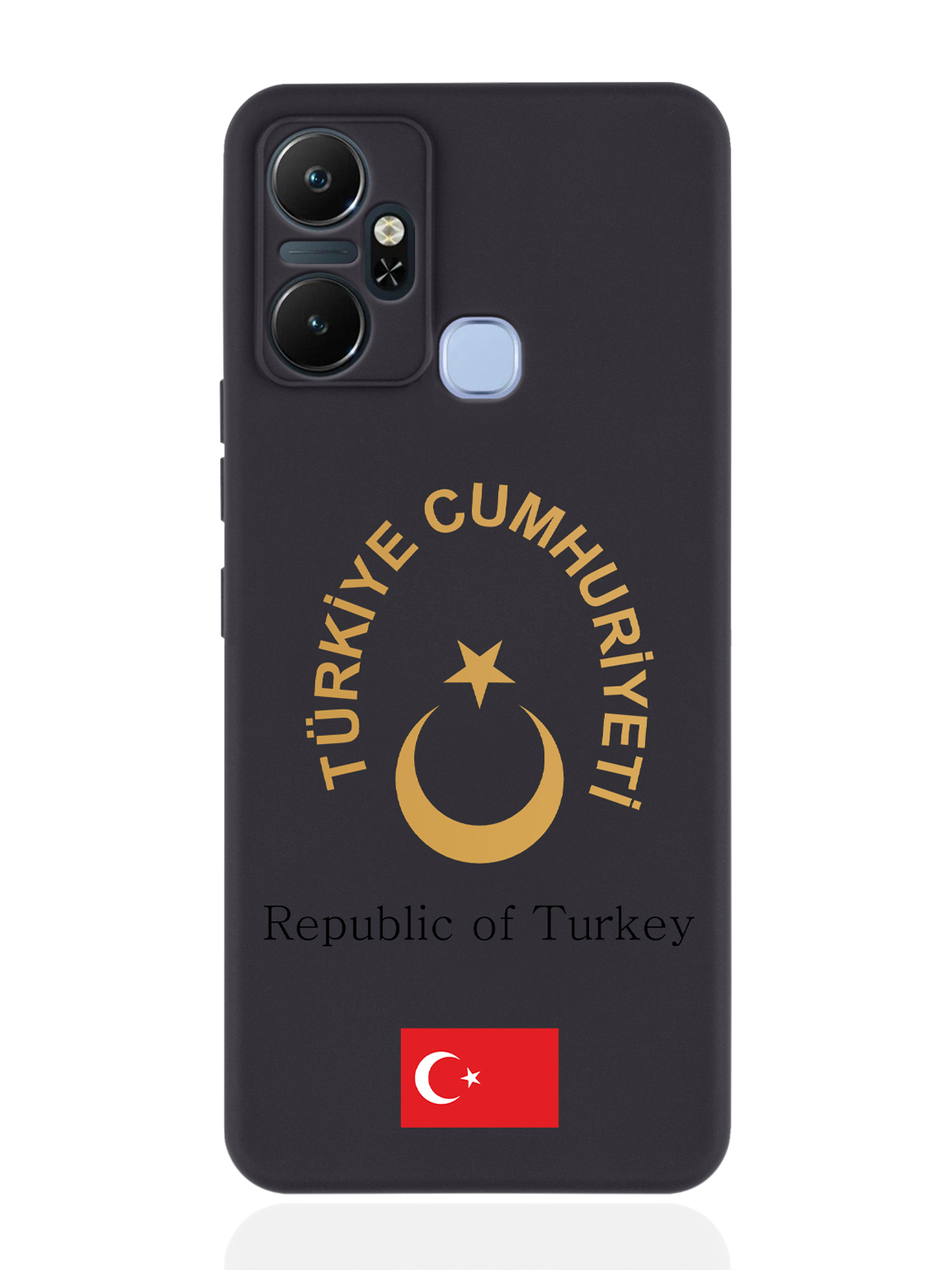 Чехол SignumCase для Infinix Smart 6 Plus Золотой Герб Турции черный