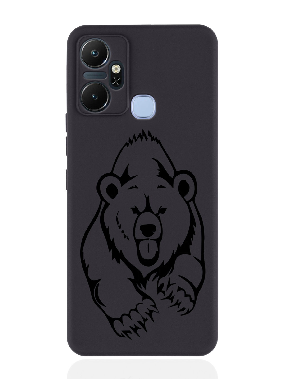 Чехол MustHaveCase для Infinix Smart 6 Plus Медведь черный