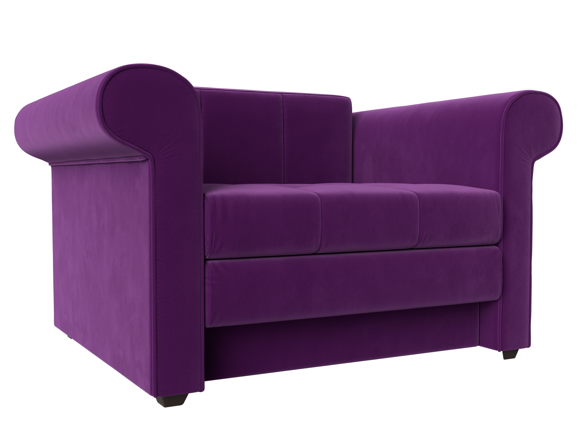 Кресло-кровать Берли микровельвет фиолетовый