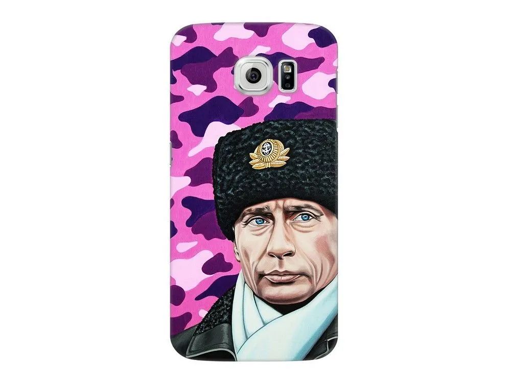 Накладка Art Case для Samsung Galaxy G920 S6 + защитная пленка, Person Путин Шапка, Deppa