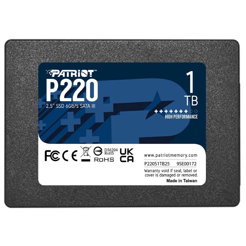 SSD накопитель Patriot Memory P220 2.5" 1 ТБ (P220S1TB25)