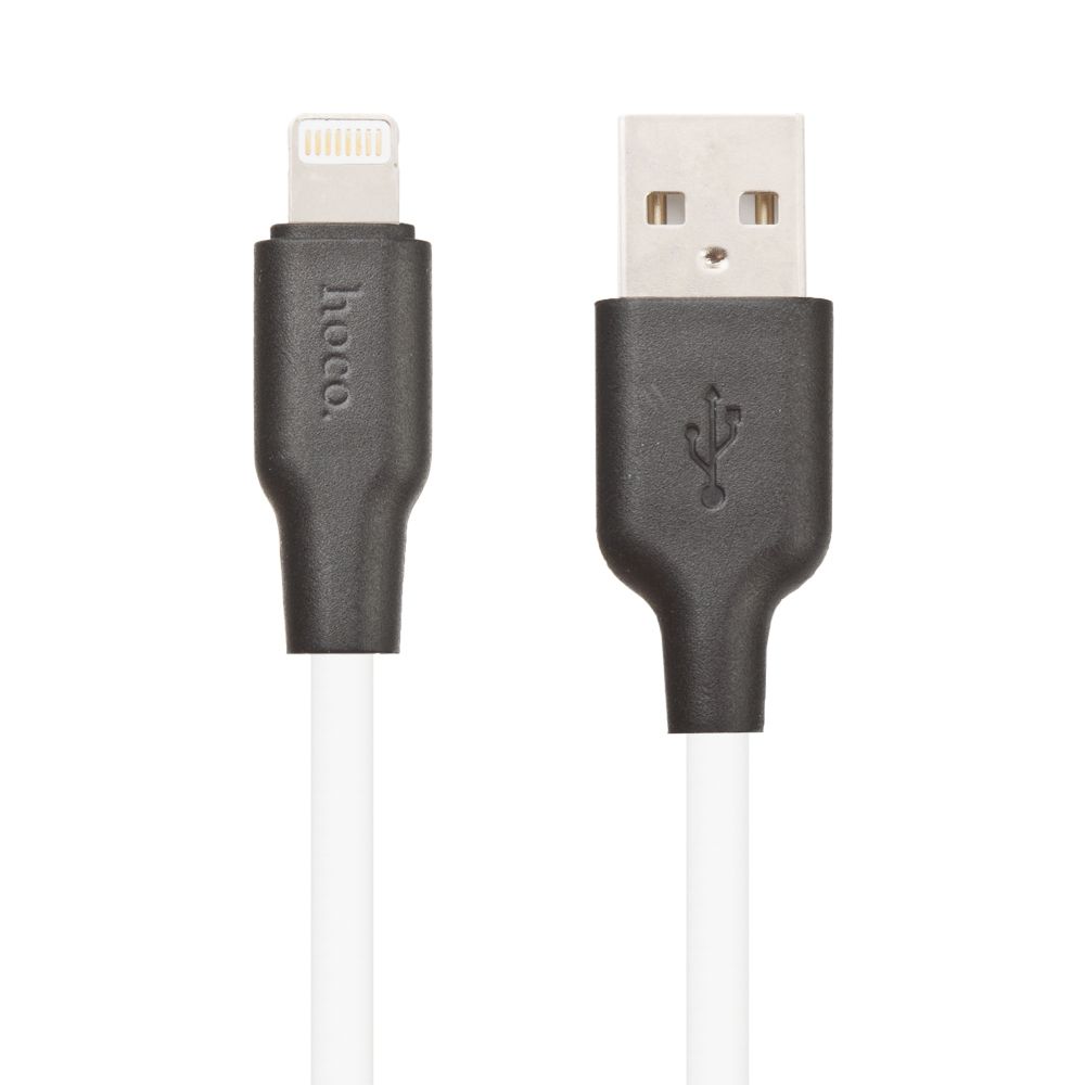Кабель USB 2.0 A (m) - Lightning (m) 1м Hoco X21 Plus - Черный/Белый