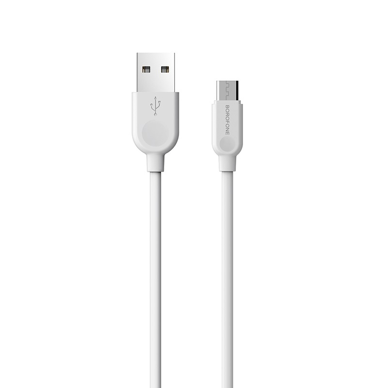 Кабель USB 2.0 A (m) - micro USB 2.0 B (m) 3м Borofone BX14 LinkJet - Белый