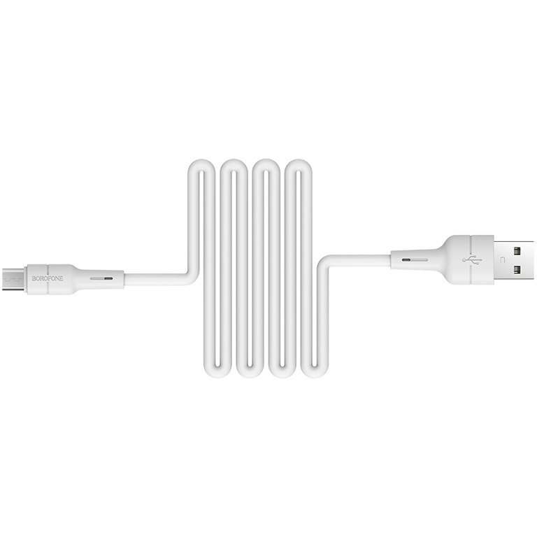 Кабель USB 2.0 A (m) - micro USB 2.0 B (m) 1м Borofone BX30 Silicone - Белый