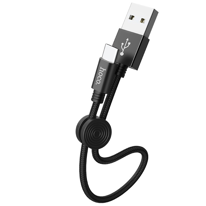 Кабель USB 2.0 A (m) - USB Type-C (m) 0.25м Hoco X35 - Черный
