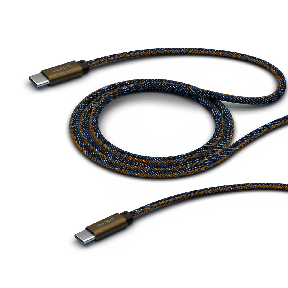 Кабель USB Type-C-USB Type-C Deppa 72394 1.2 м синий