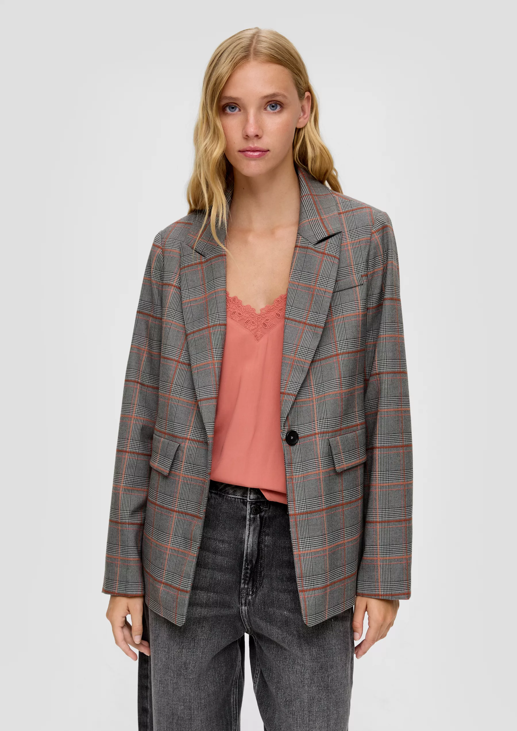 Пиджак женский QS by s.Oliver 2134891/20N0 оранжевый 34 EU