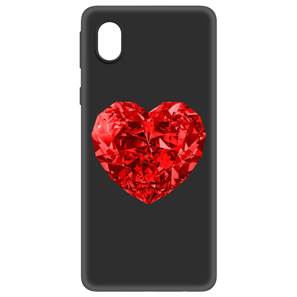 Чехол-накладка Софт Рубиновое сердце для Samsung Galaxy A01 Core (A013)