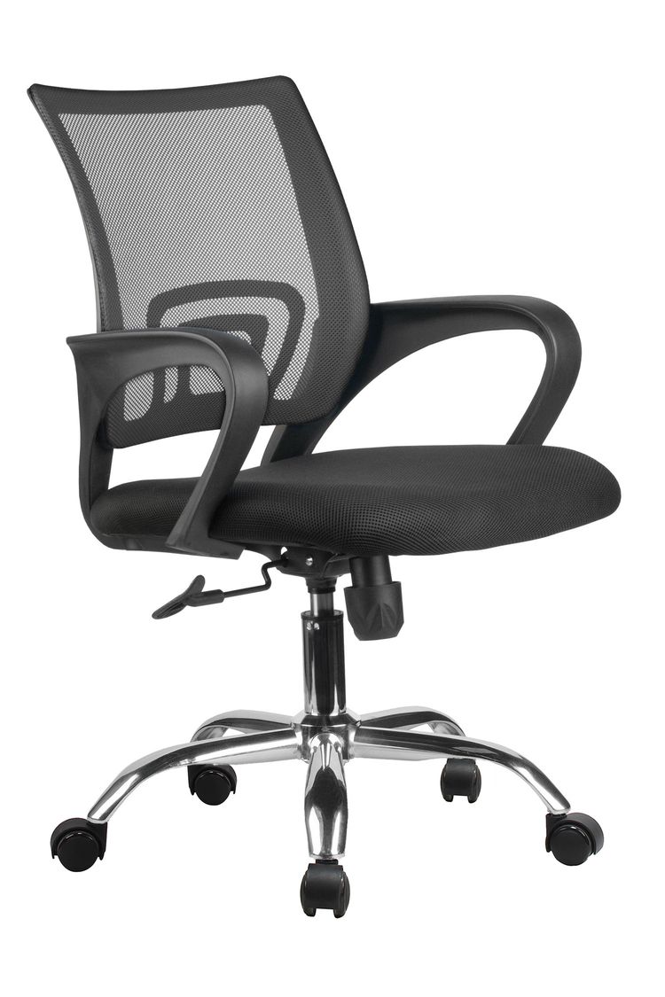 Кресло офисное Riva Chair 8085JE, черная сетка/хром крестовина
