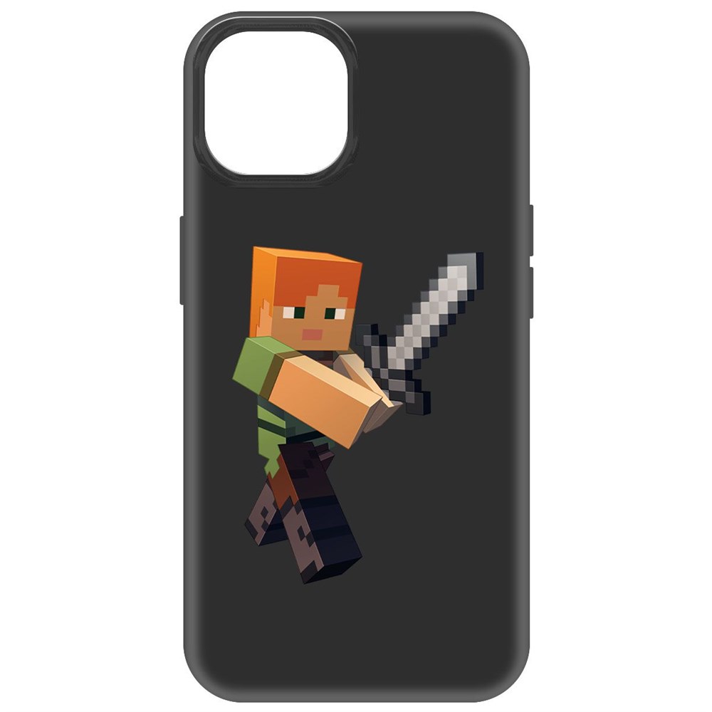 Чехол-накладка Софт Minecraft-Алекс для iPhone 14