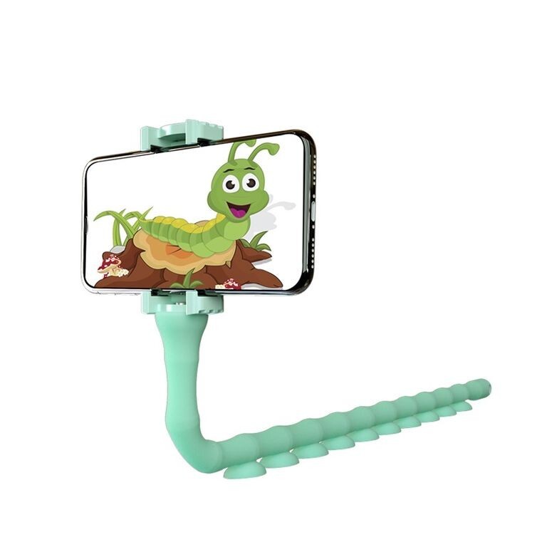 Держатель для телефона гибкий Cute Worm Lazy Holder, зеленый