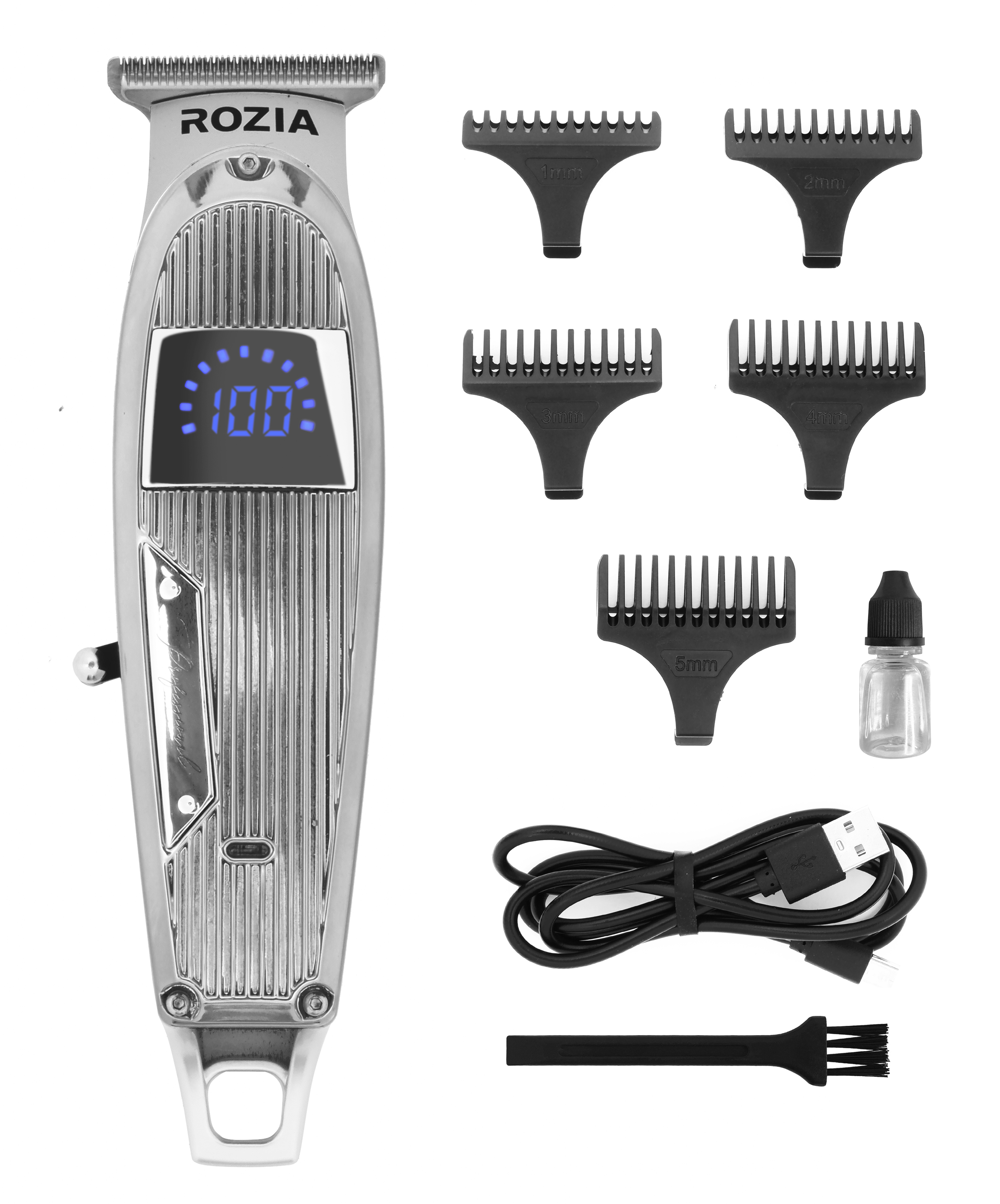 Машинка для стрижки волос Rozia HQ-321 серебристая