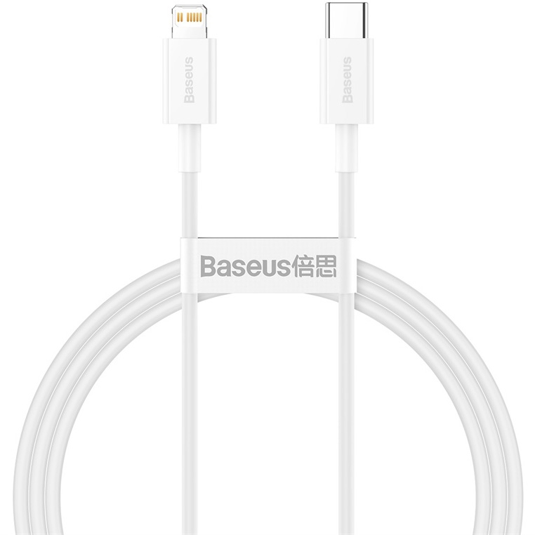 Кабель USB Type-C (m) - Lightning (m) 1м Baseus Superior Series PD 20W Белый (CATLYS-A02)