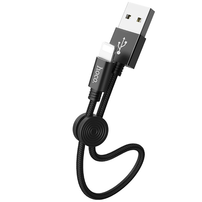 Кабель USB 2.0 A (m) - Lightning (m) 0.25м Hoco X35 - Черный