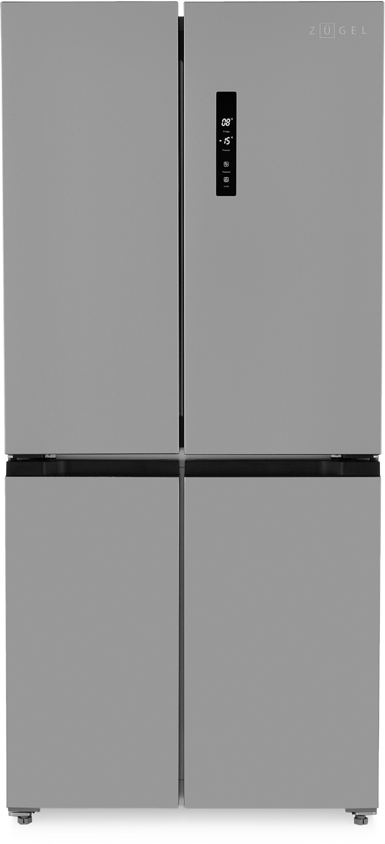 Холодильник ZUGEL ZRCD430X серебристый