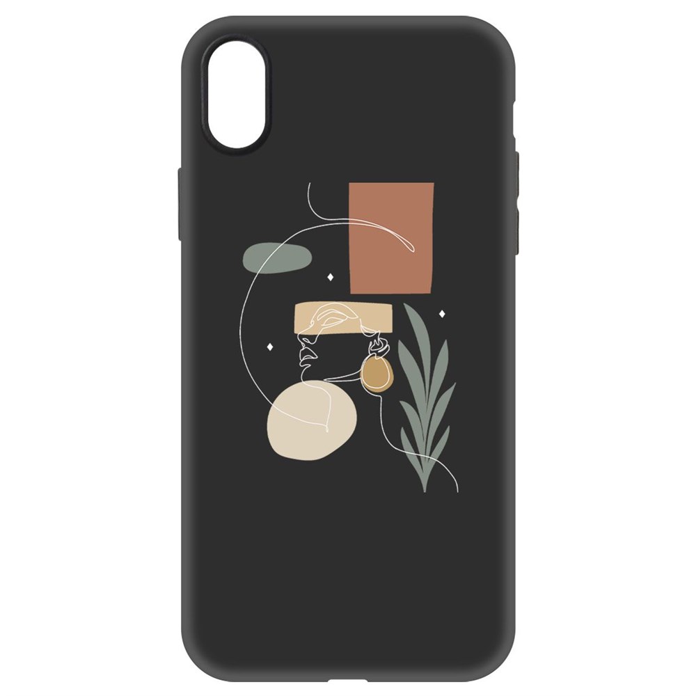Чехол-накладка Krutoff Soft Case Элегантность для iPhone XR черный