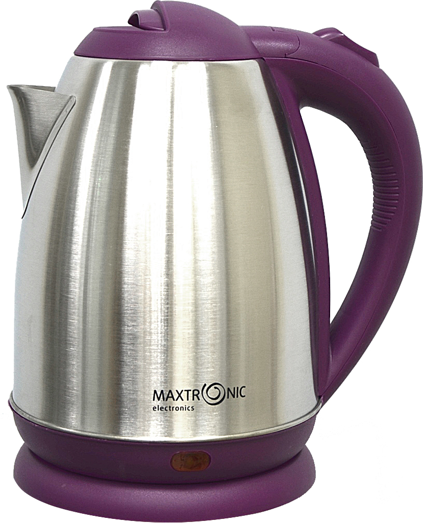 Чайник электрический MAXTRONIC MAX-202 1.8 л серебристый, фиолетовый